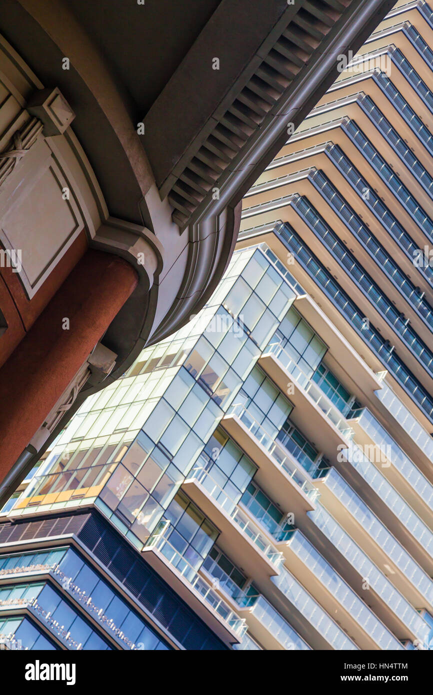 Contrast of architectural styles in downtown Vancouver Stock Photo - Alamy