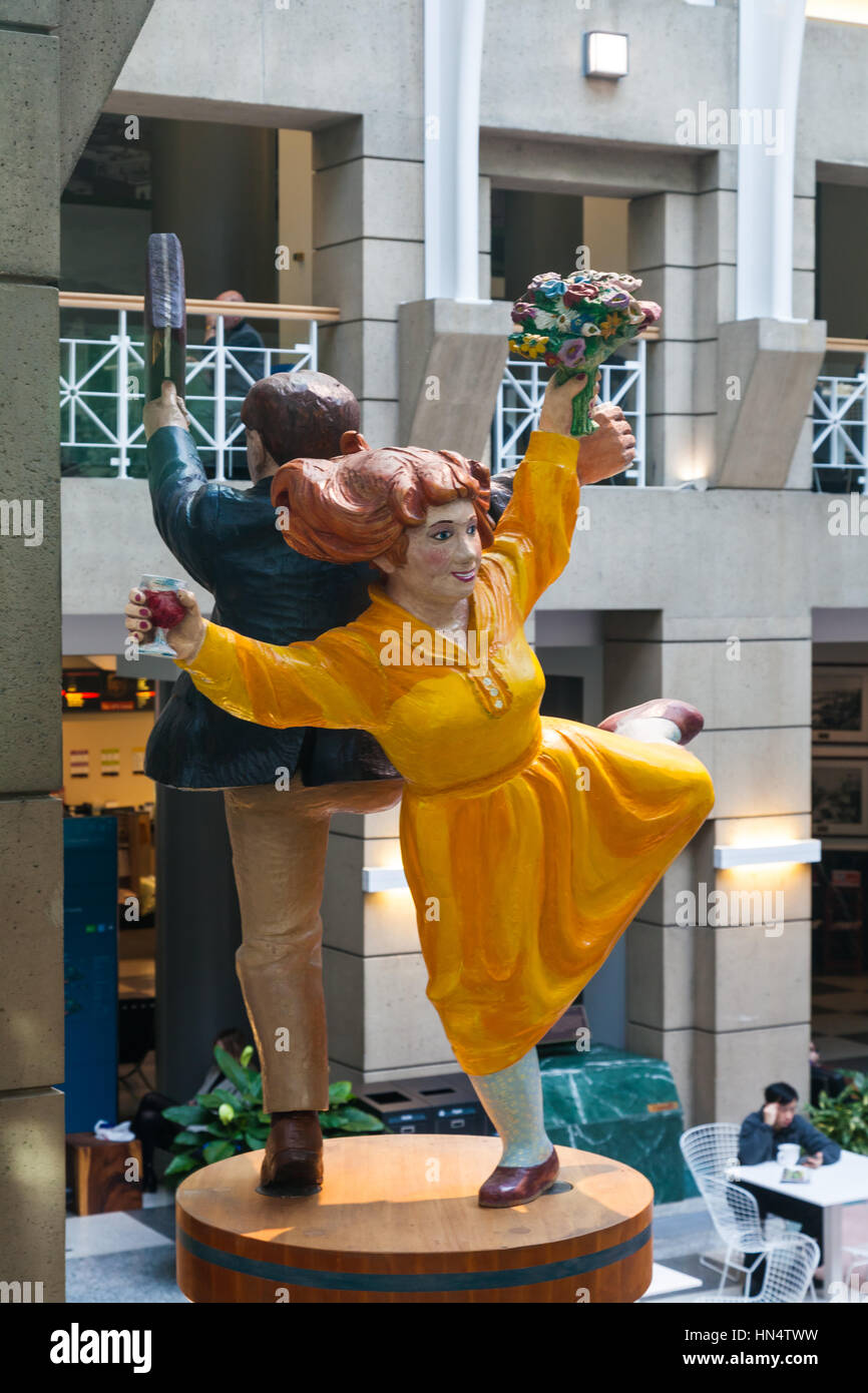 Statue inside the Sinclair Building in Vancouver Stock Photo - Alamy
