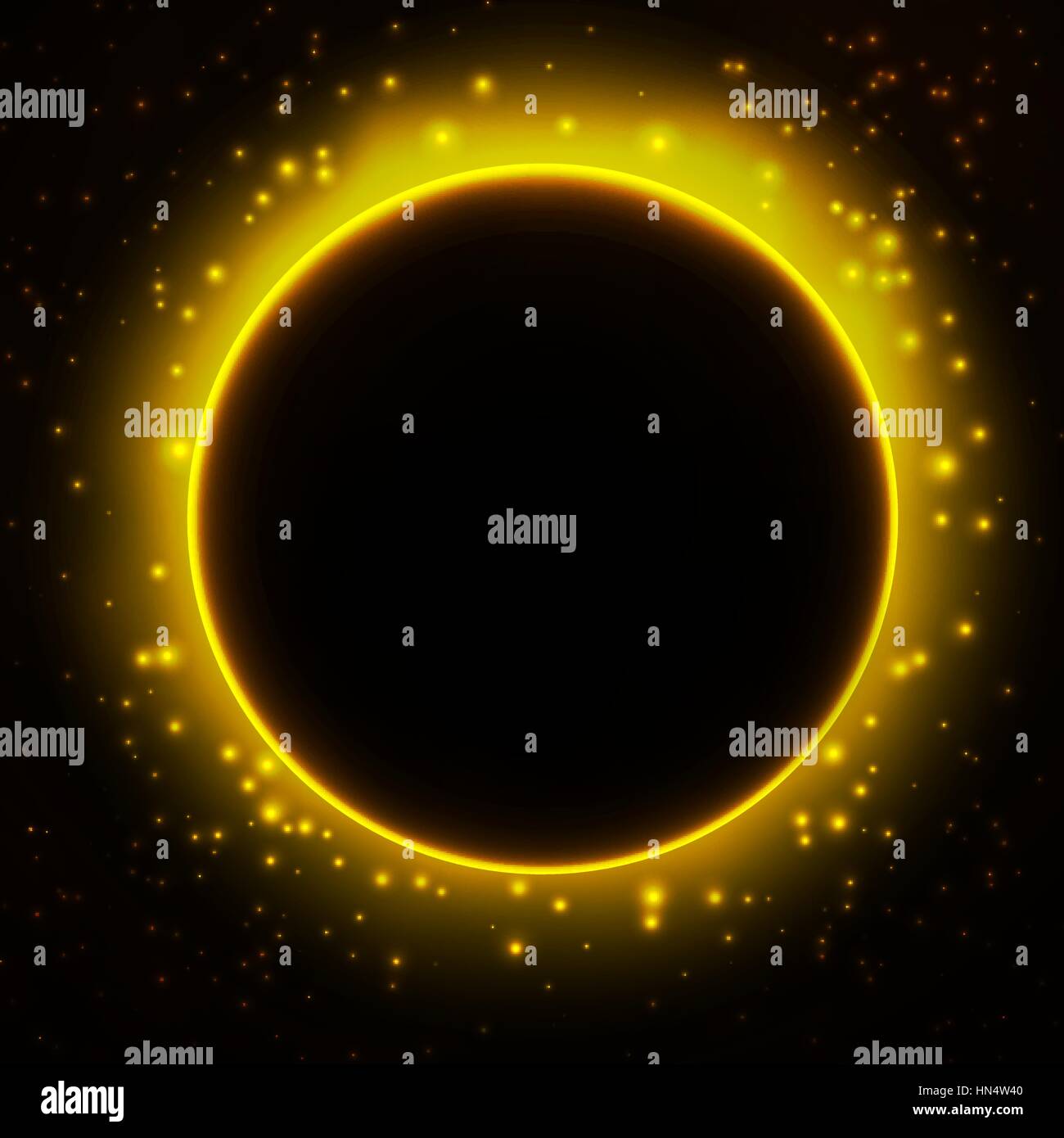 Space background with light from behind of the planet Stock Vector ...