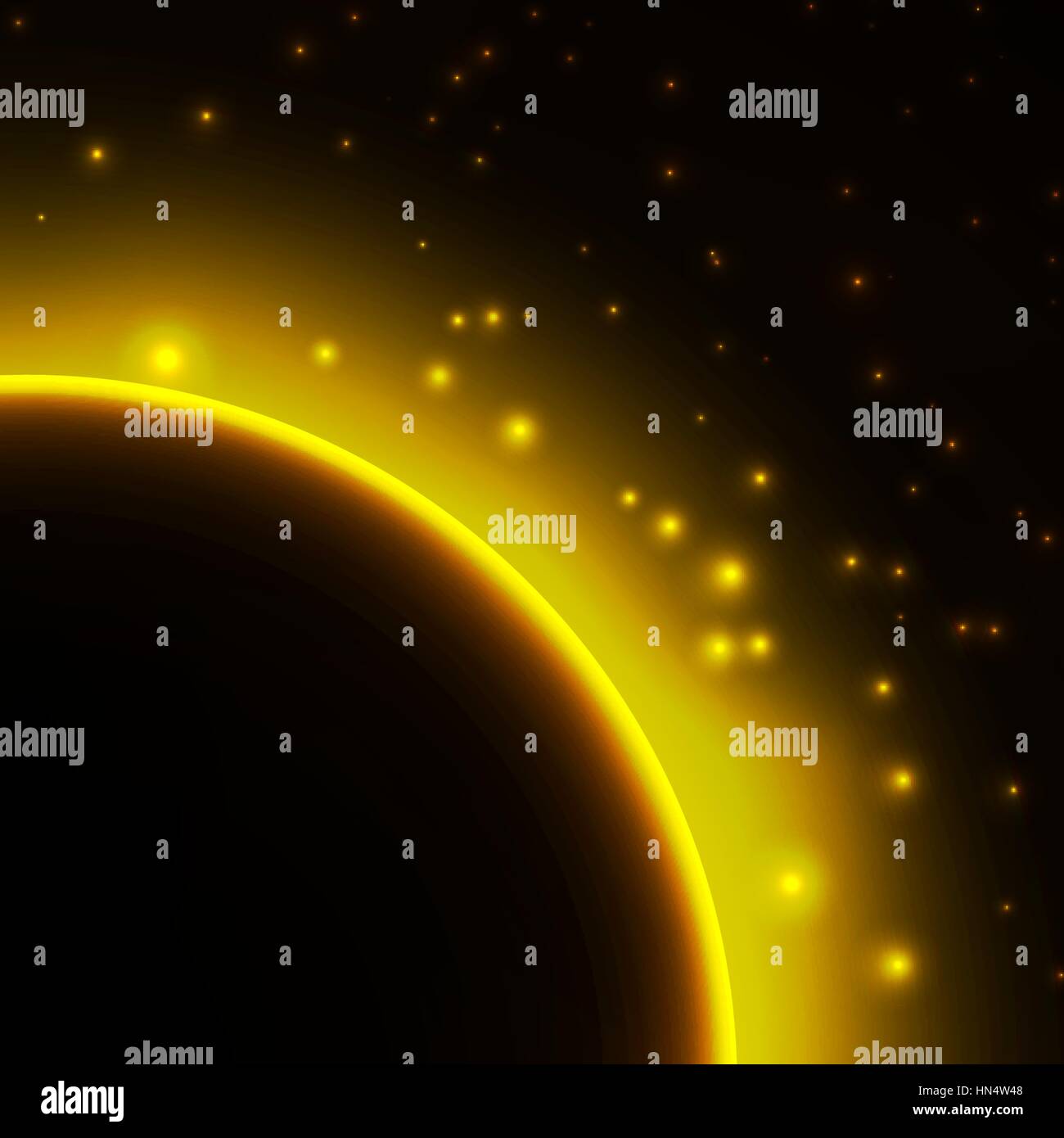 Space background with light from behind of the planet Stock Vector ...