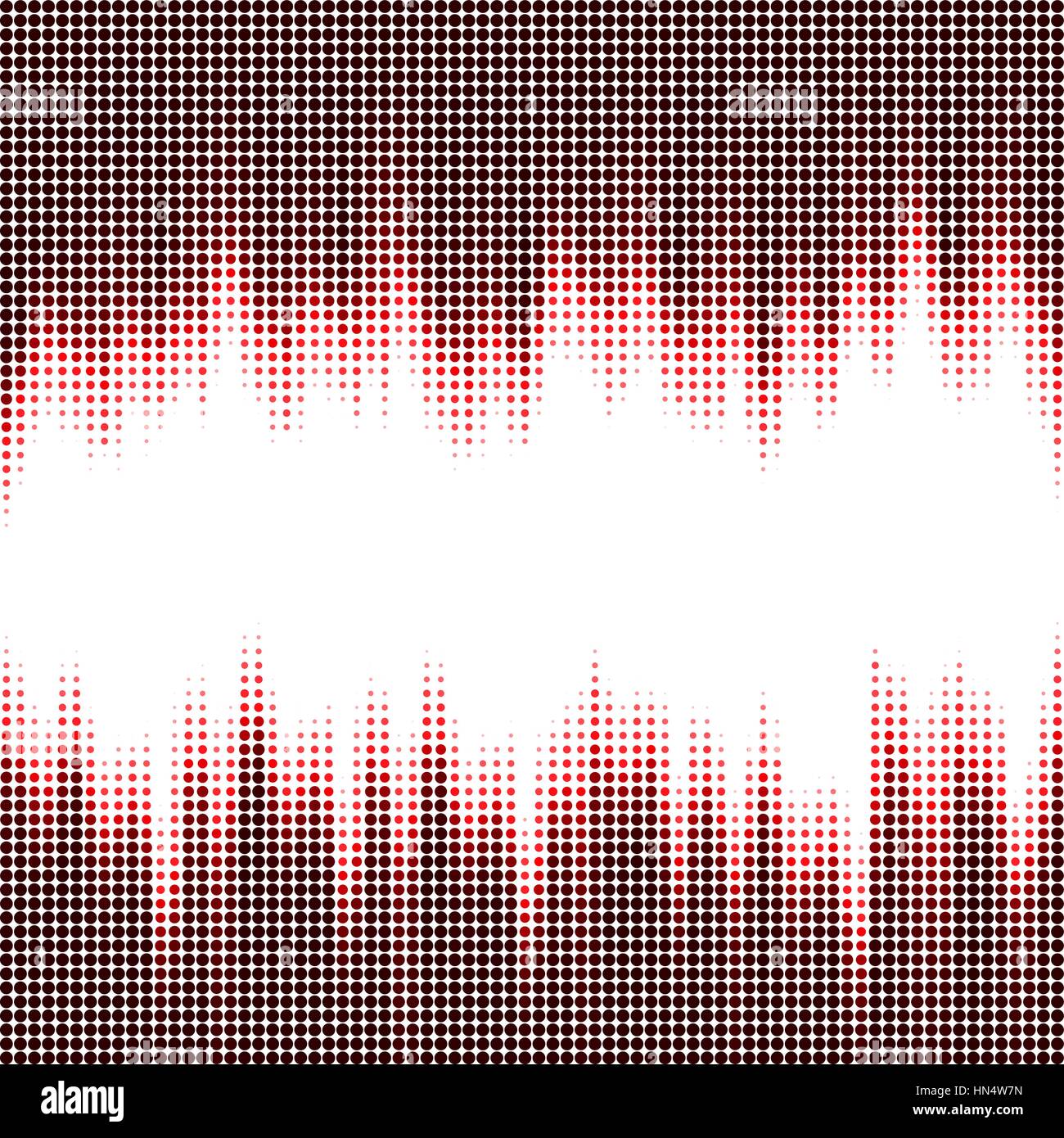 Vector illustration with halftone patterns. Colorful red abstract ...