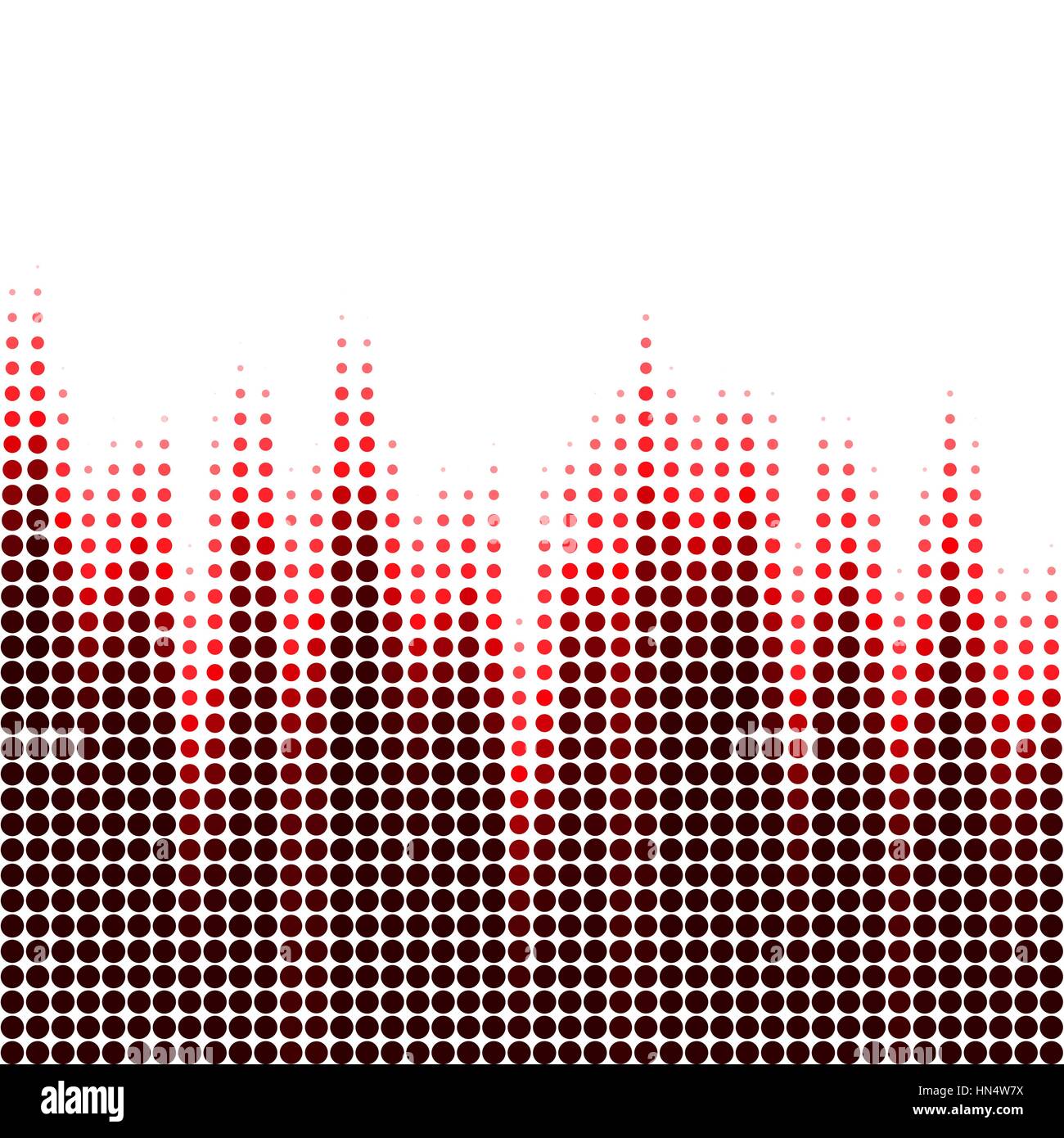 Vector illustration with halftone patterns. Colorful red abstract ...