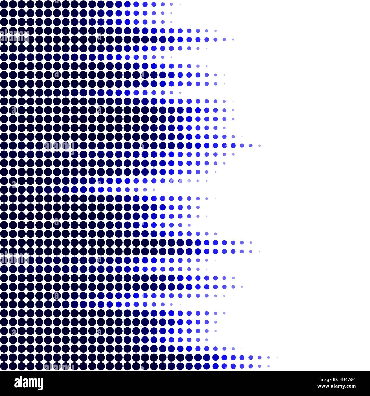 Vector illustration with halftone patterns. Colorful blue abstract ...