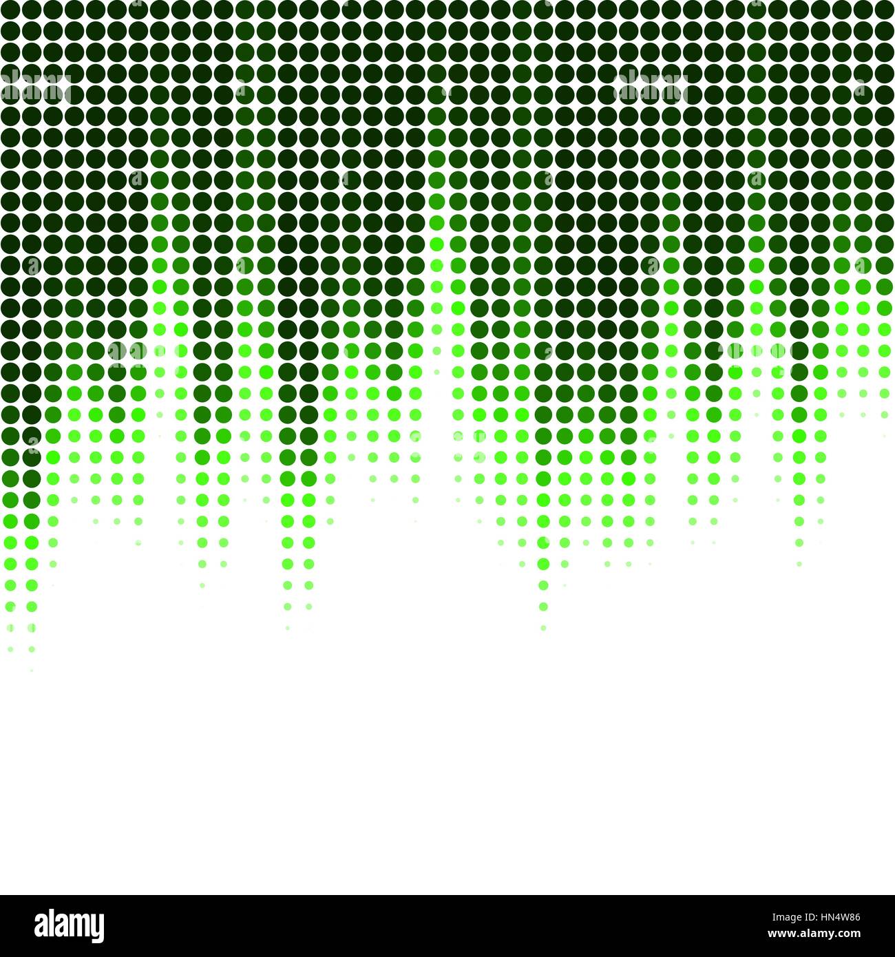 Vector illustration with halftone patterns. Colorful green abstract ...