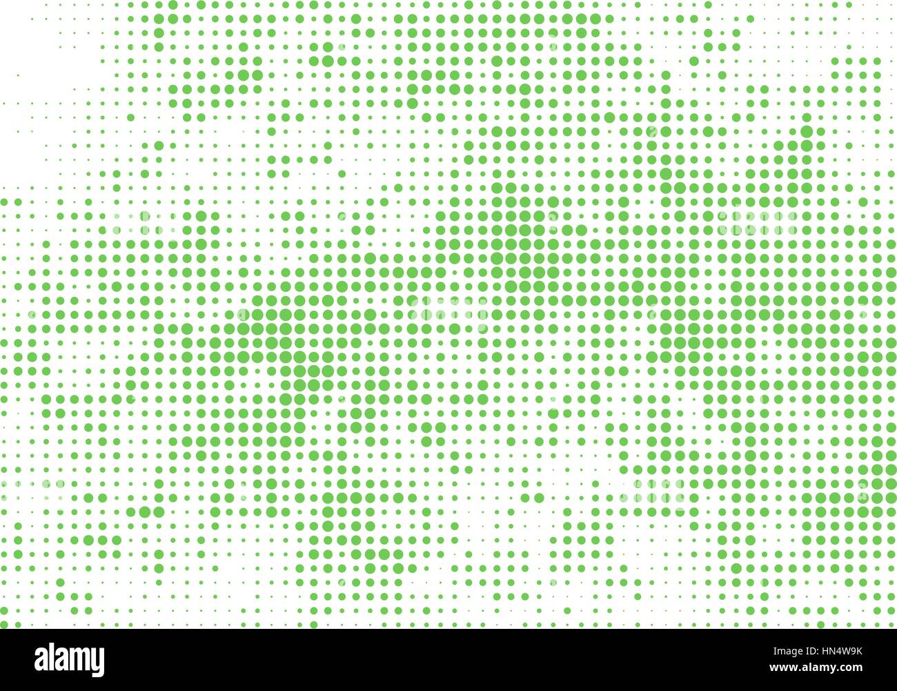Vector illustration with halftone patterns. Colorful green abstract ...