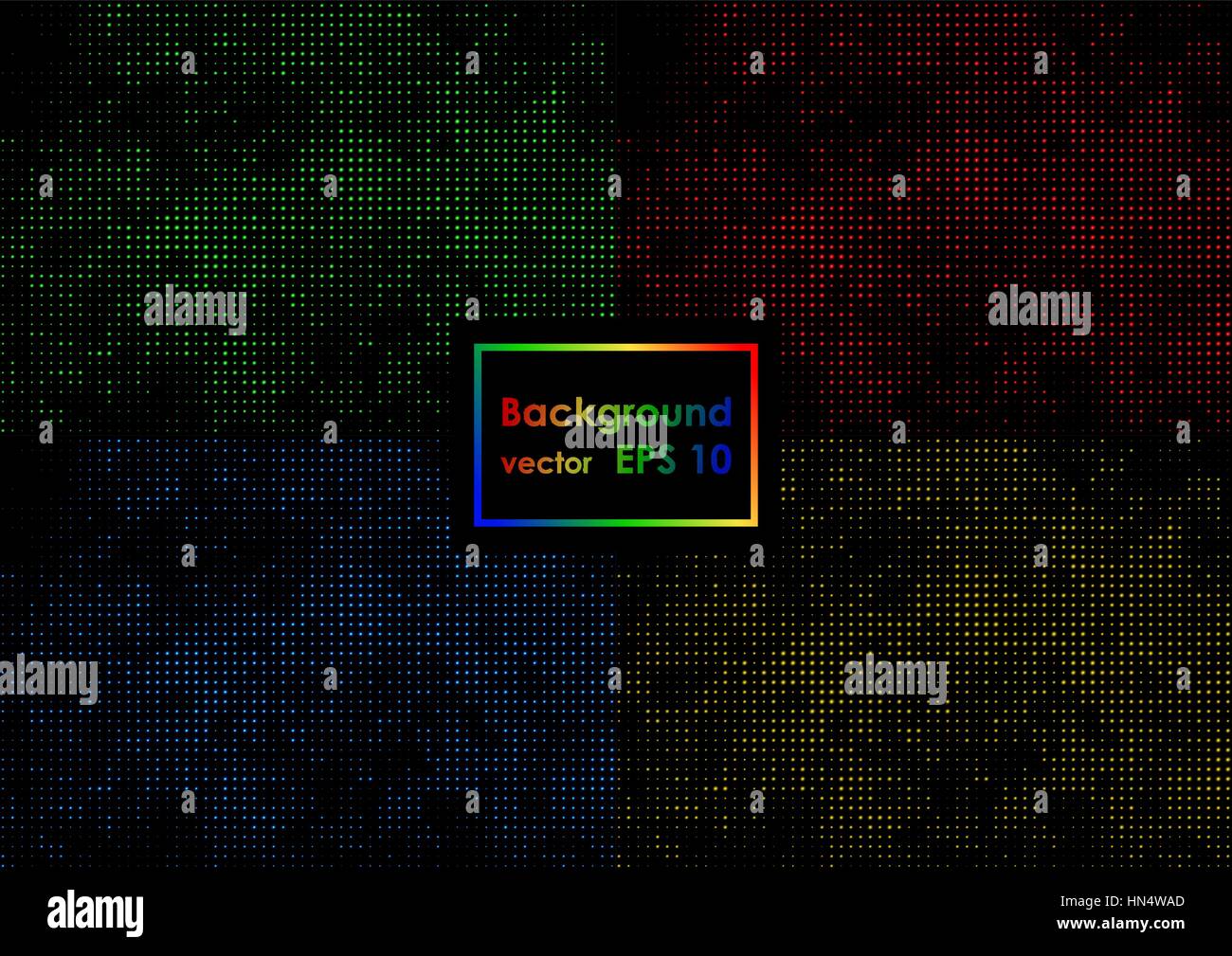 Vector Illustration With Four Halftone Patterns Colorful Abstract Vector Background Stock