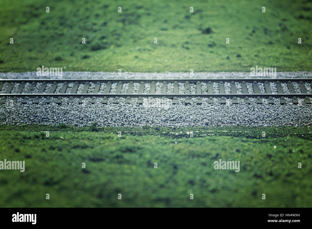 Track vegetation model train, transportation Stock Photo - Alamy