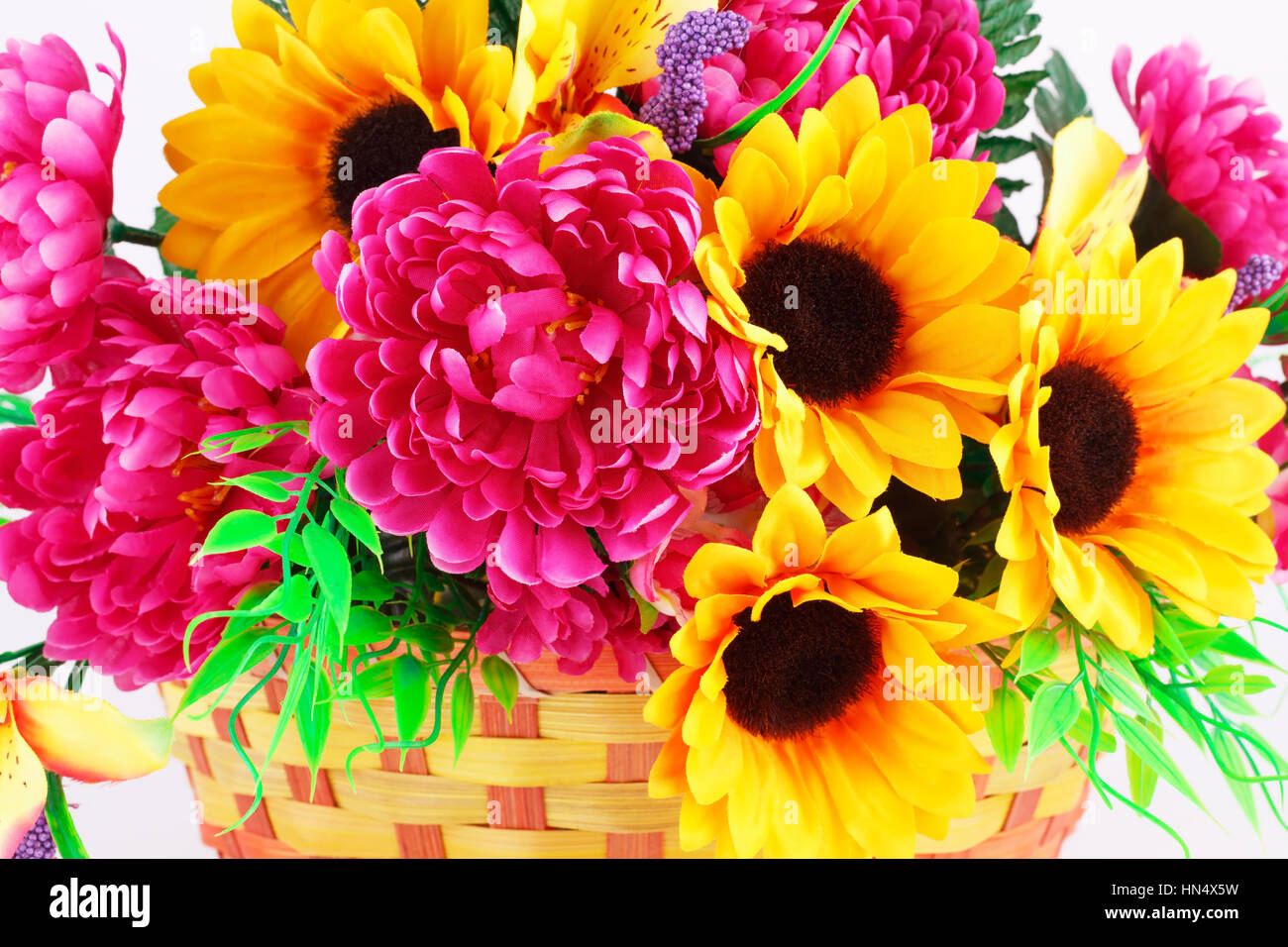 Colorful flower basket hi-res stock photography and images - Alamy