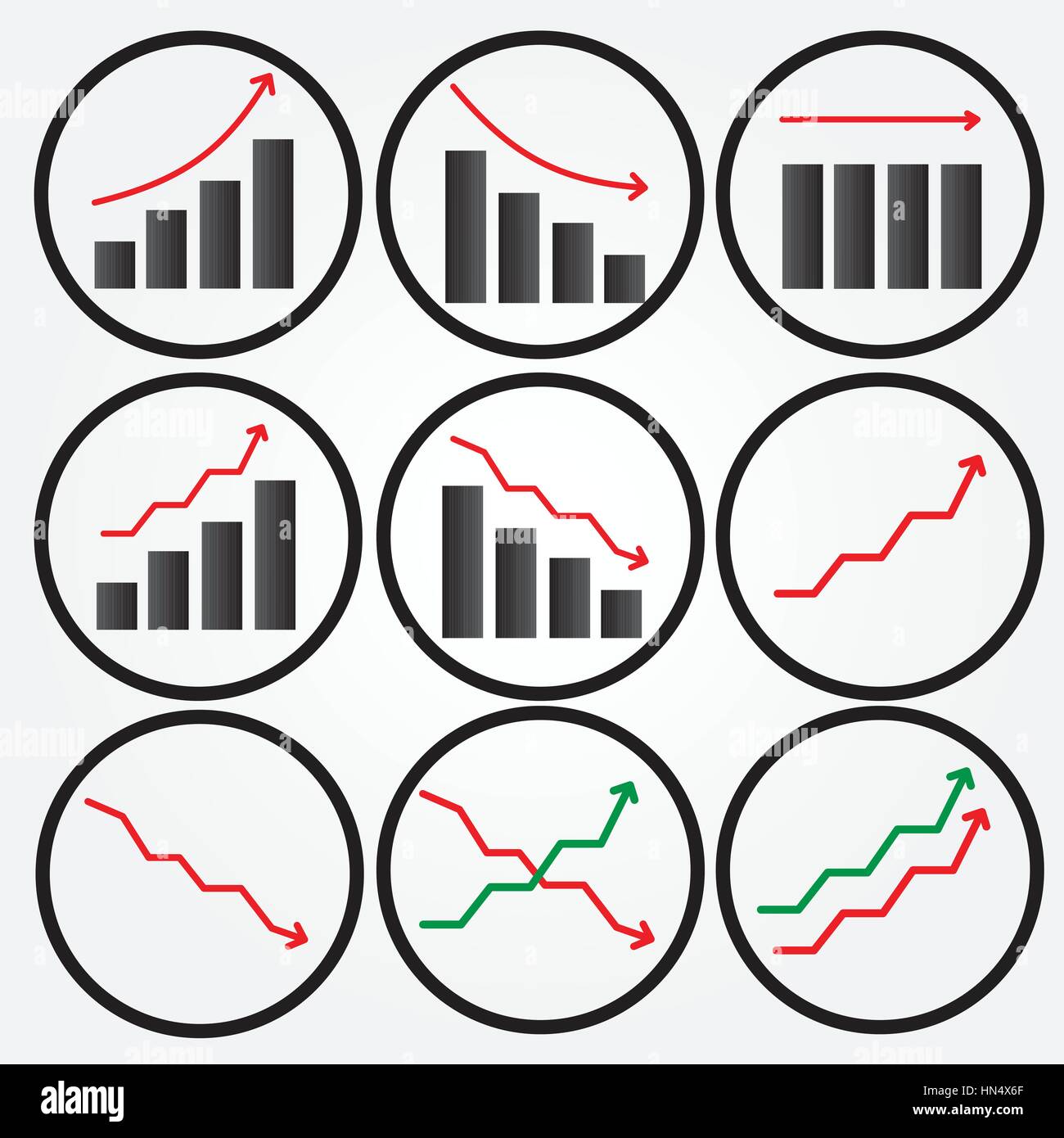 Set business finance graph Stock Vector Images - Alamy