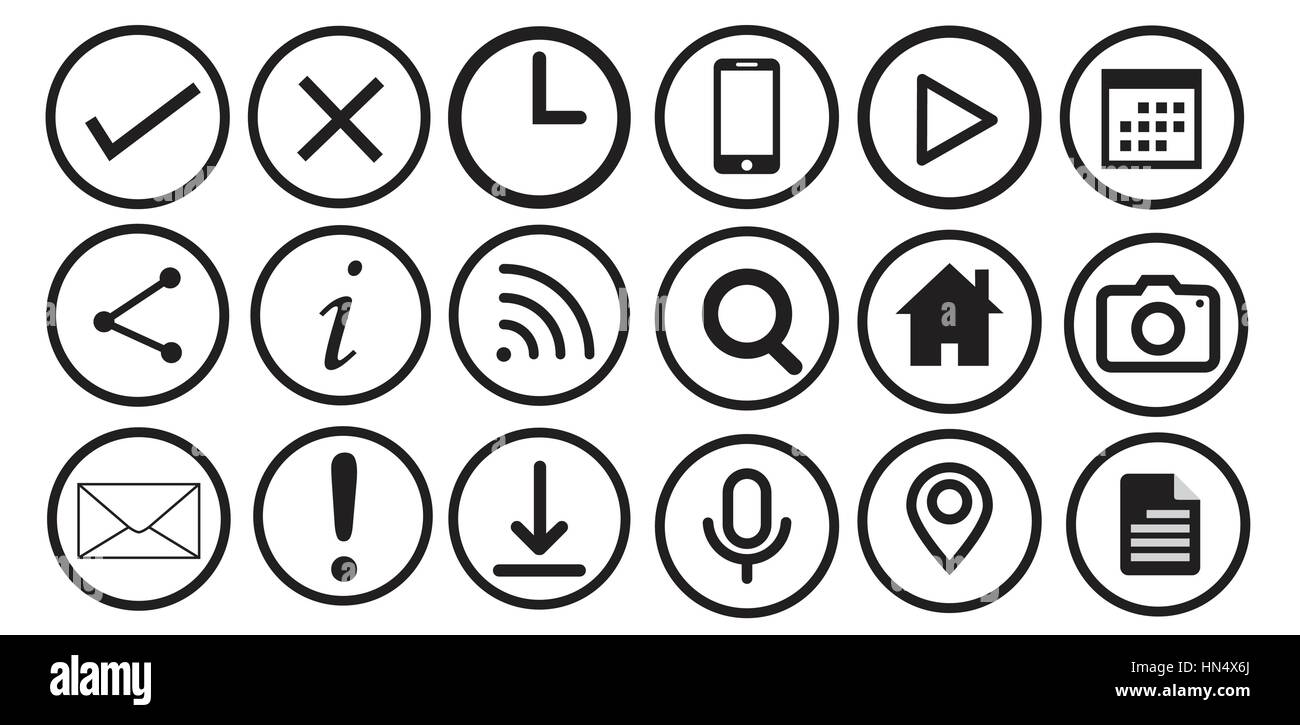 Set of web icons Stock Vector Image & Art - Alamy