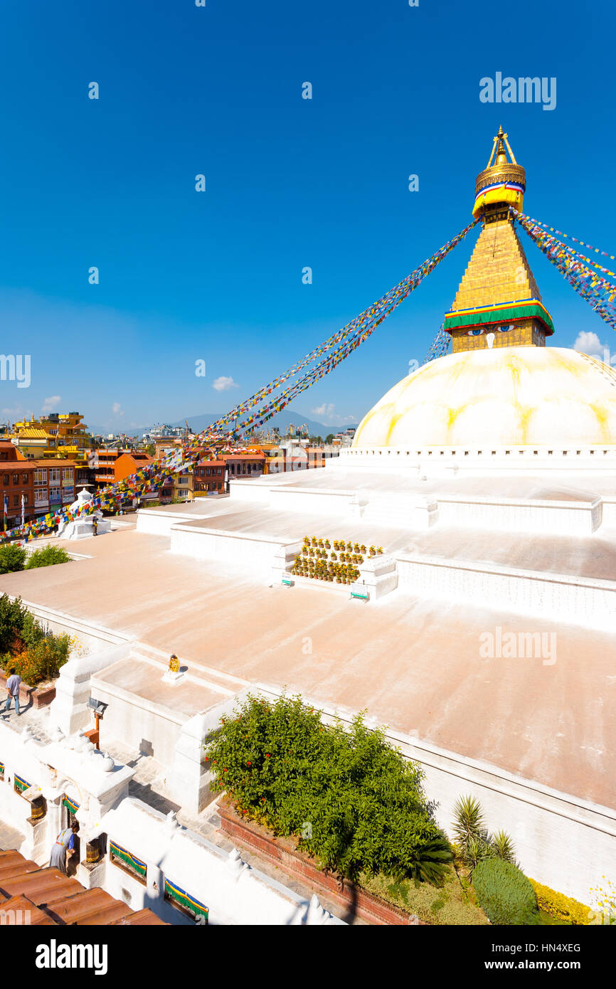 Boudhanath stupa aerial view hi-res stock photography and images - Alamy