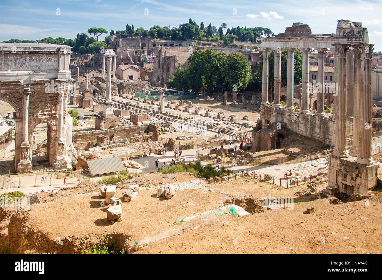 - September 17, 2010: Fori Imperiali in Rome, Italy.The Imperial Fora ...