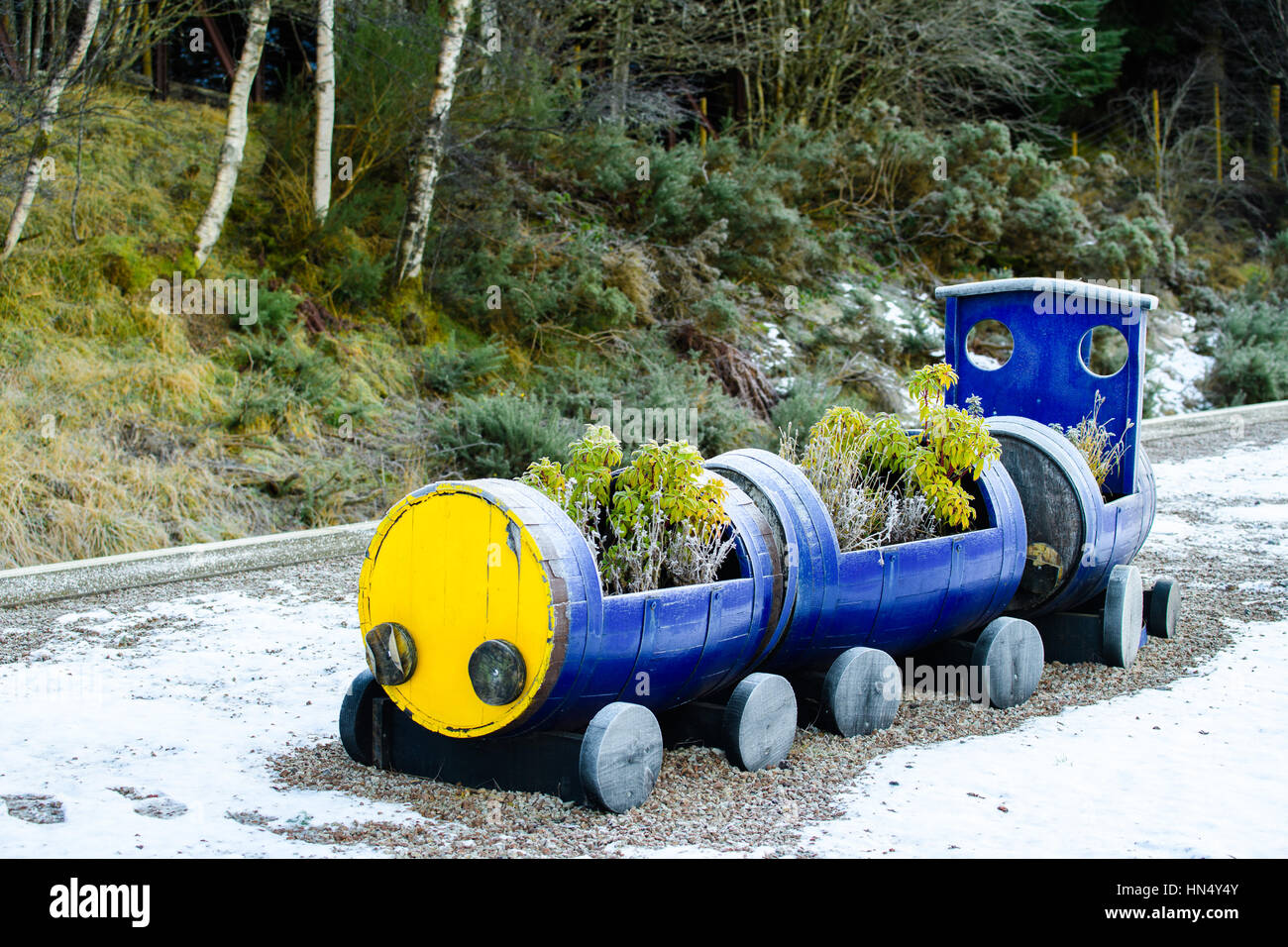 Upper Tyndrum rail station, scottish highllands, Britain Stock Photo ...