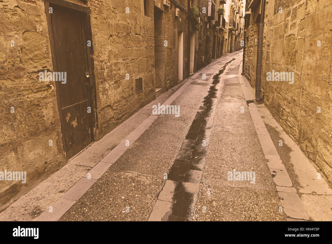 Old medieval alley, detail of a cobbled, ancient street Stock Photo - Alamy