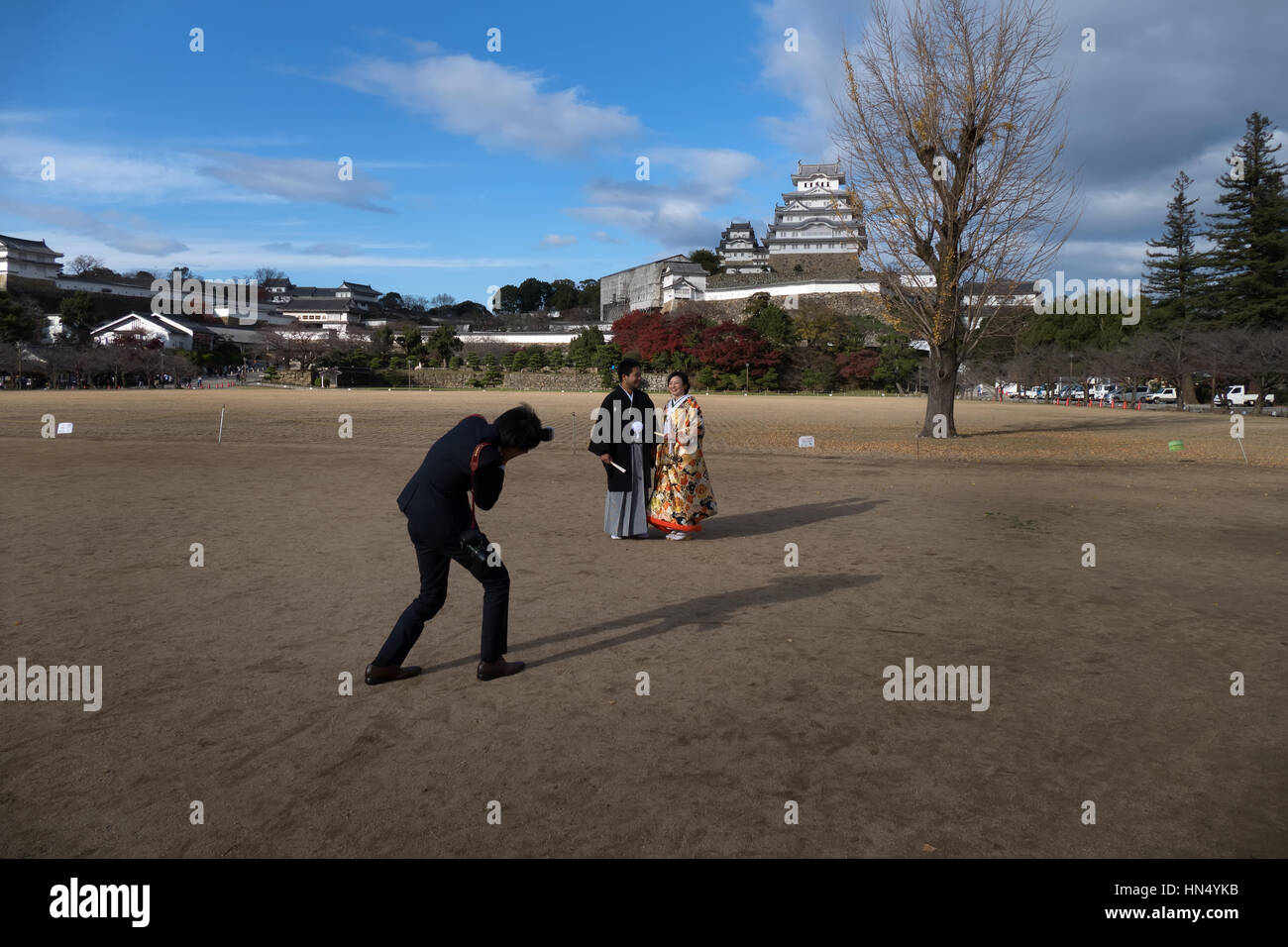 Himeji castle, a Japanese complex located in Himeji, Japan, Asia. Asian ...