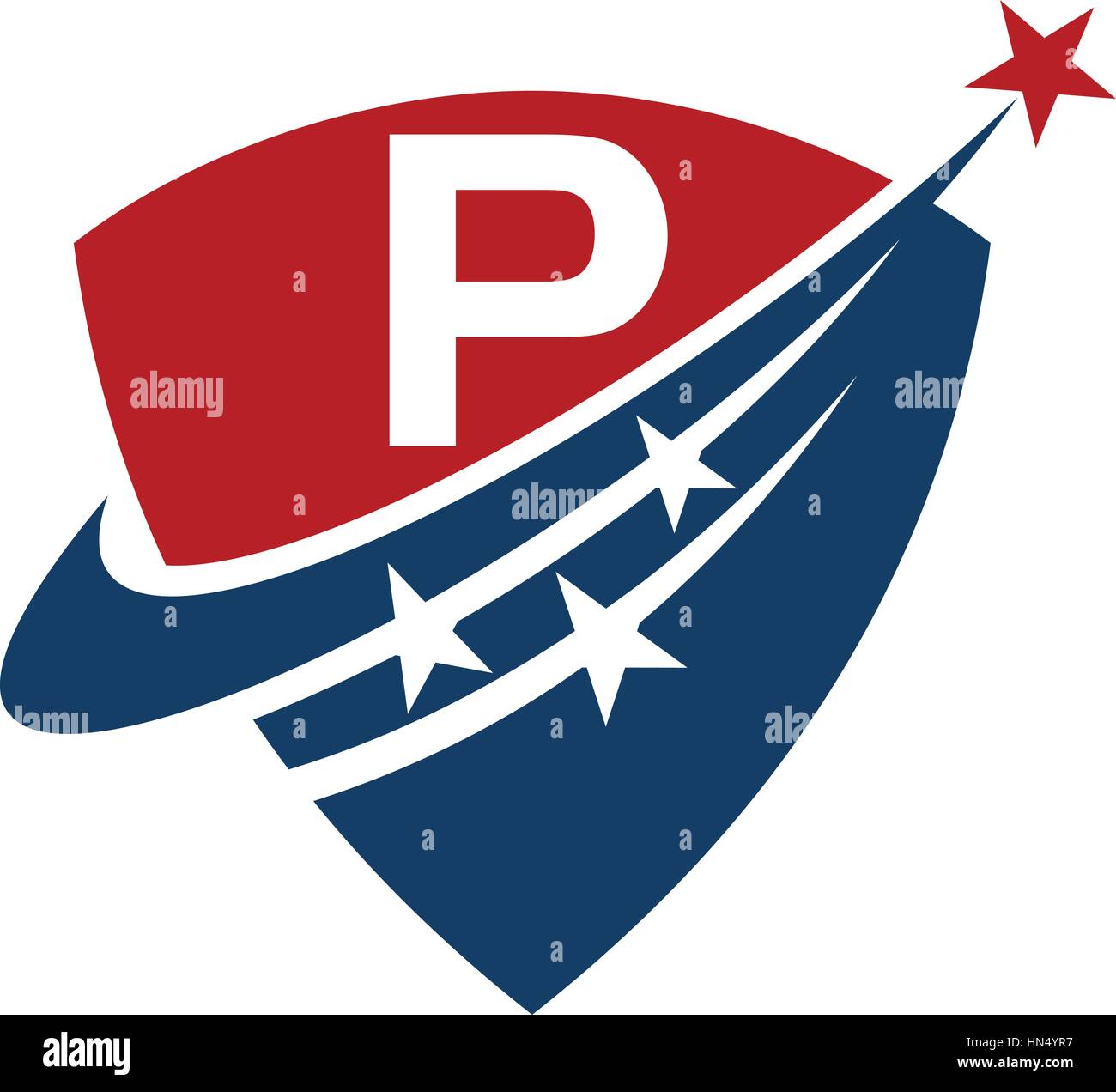 Star Swoosh Letter P Stock Vector Image & Art - Alamy
