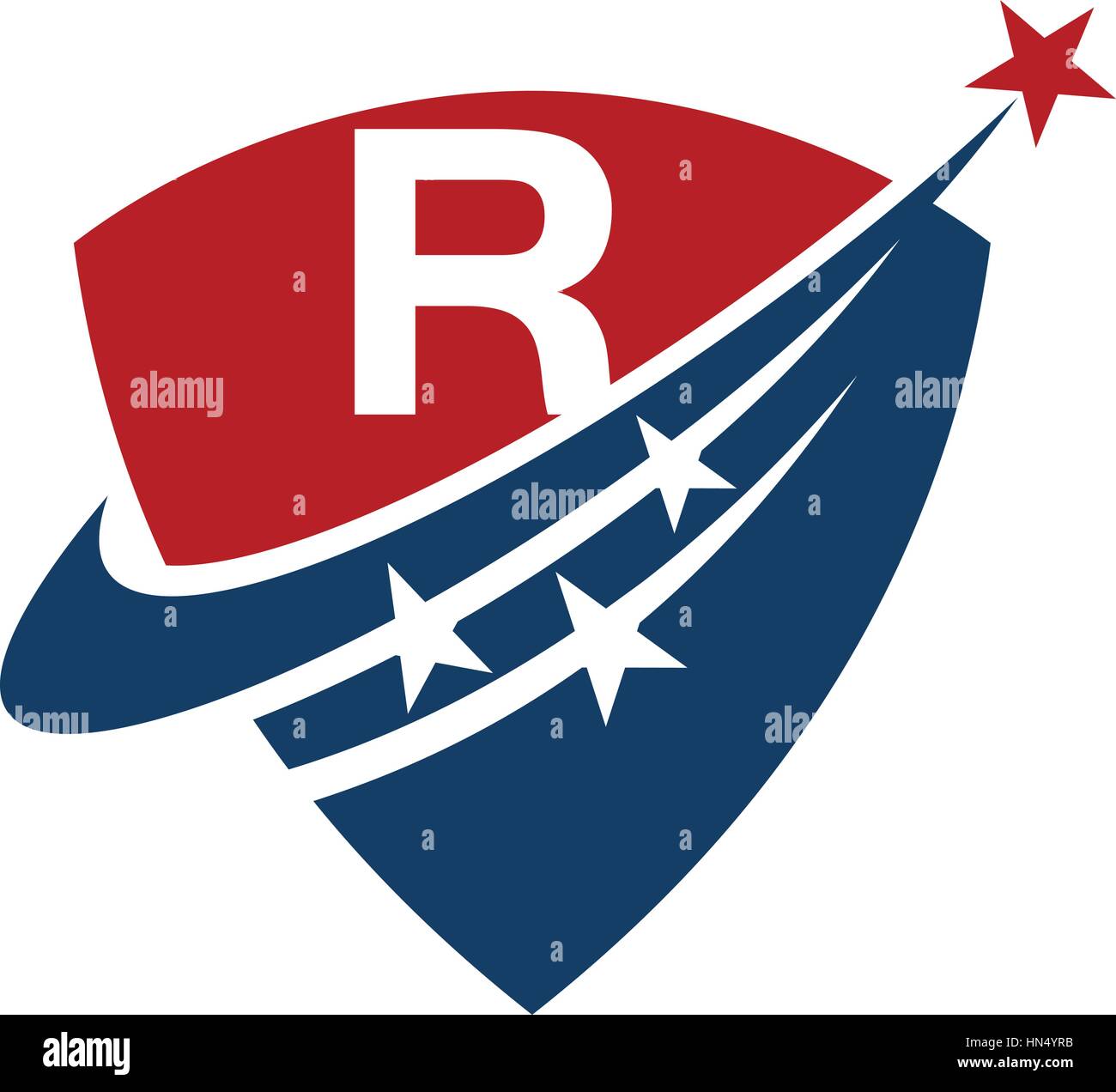 Star Swoosh Letter R Stock Vector Image & Art - Alamy