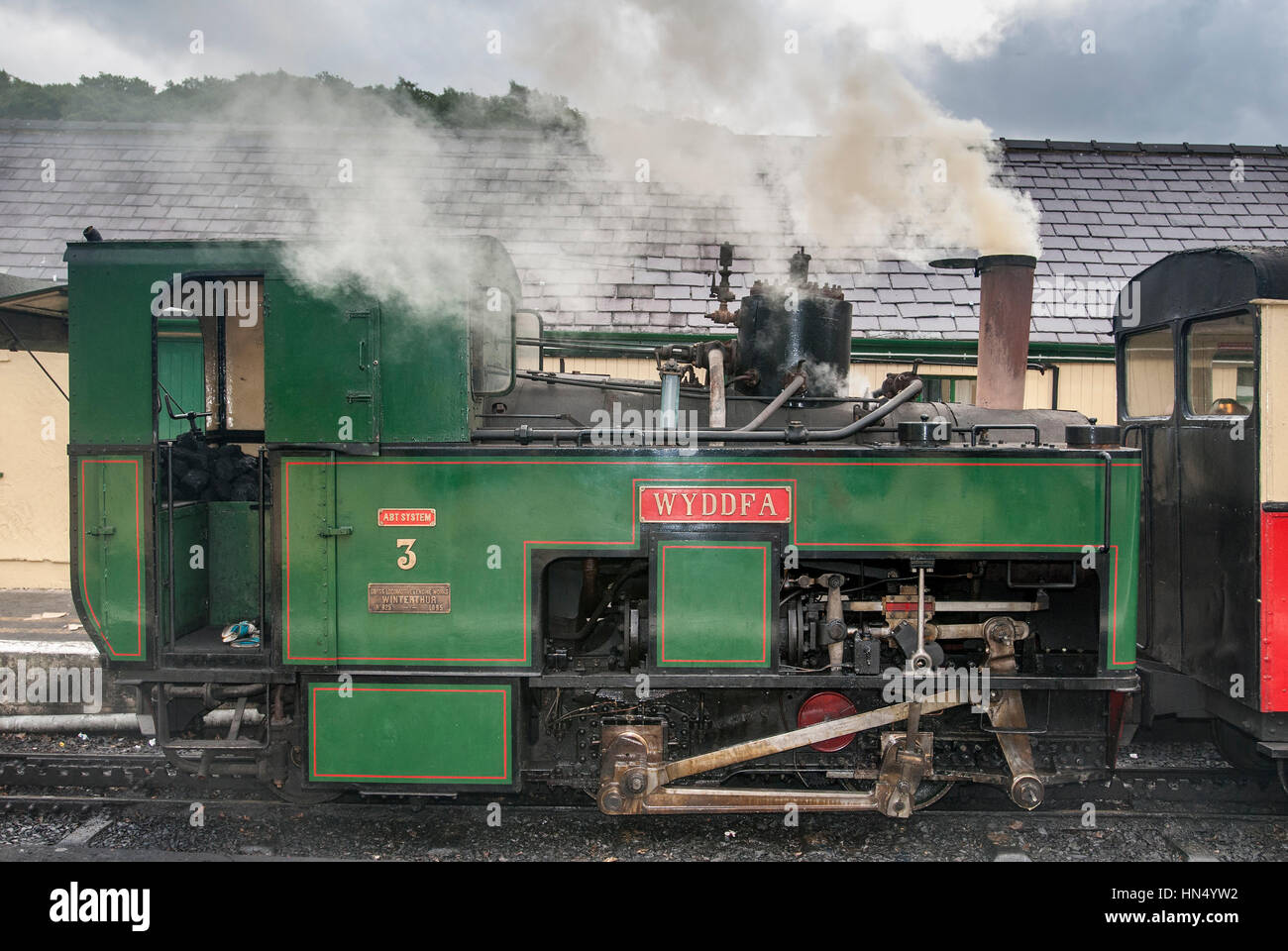 Snowdon mountain railway train. July 2009 Llanberis North Wales Stock ...