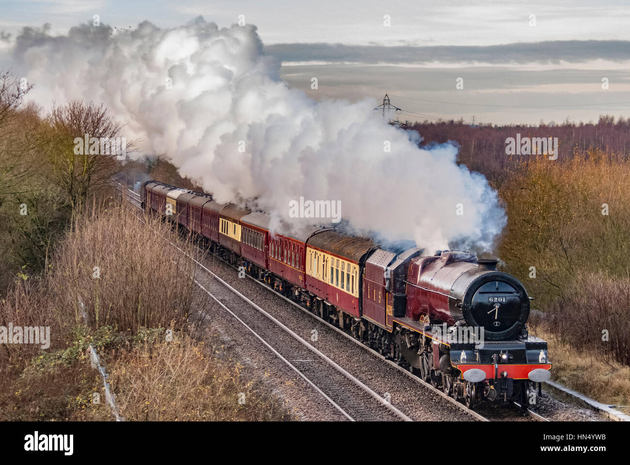 LMS Princess Class 8P 4-6-0 no 46201 Princess Elizabeth hauling the ...