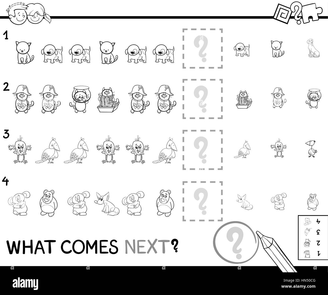 Cartoon sequence Black and White Stock Photos & Images - Alamy