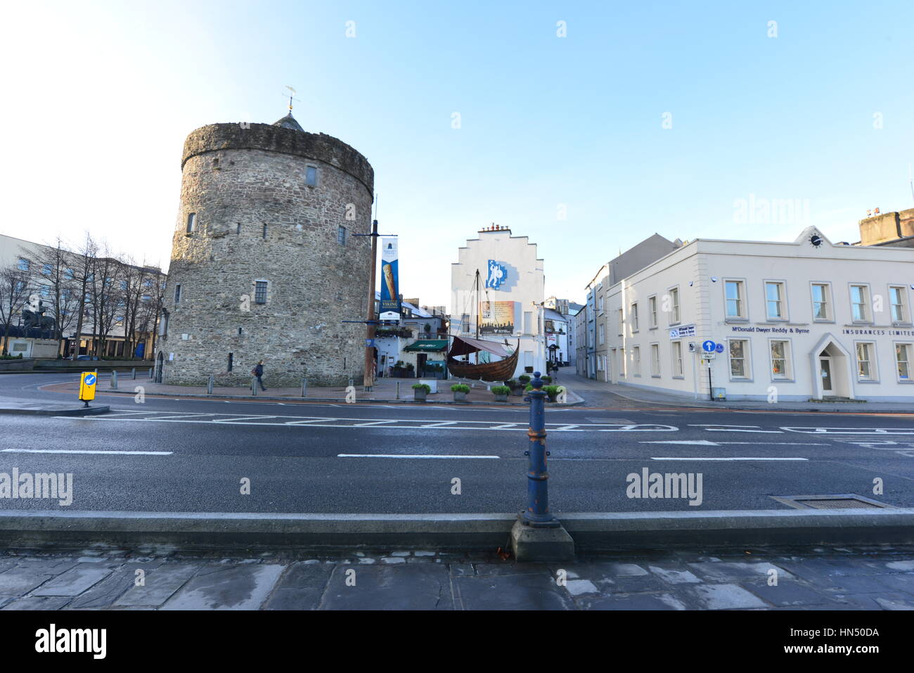 Norman castle tower in Waterford City, Ireland Stock Photo - Alamy
