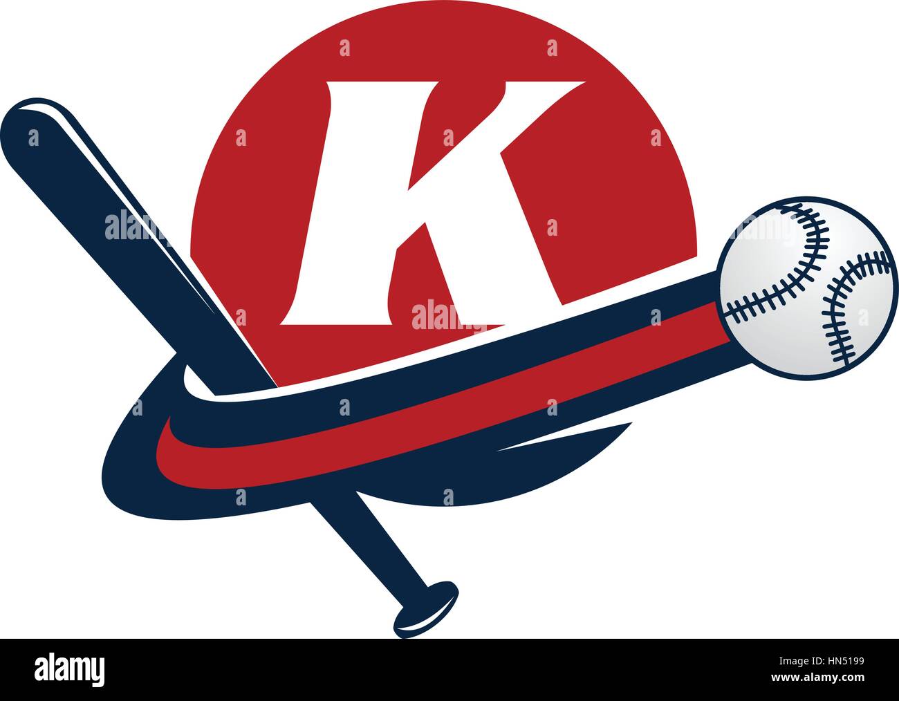 Base Ball Letter K Stock Vector Image & Art - Alamy