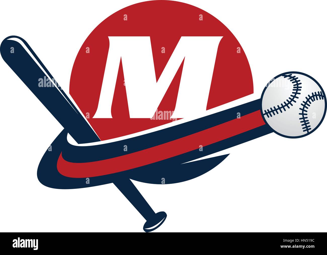 Base Ball Letter M Stock Vector Image & Art - Alamy