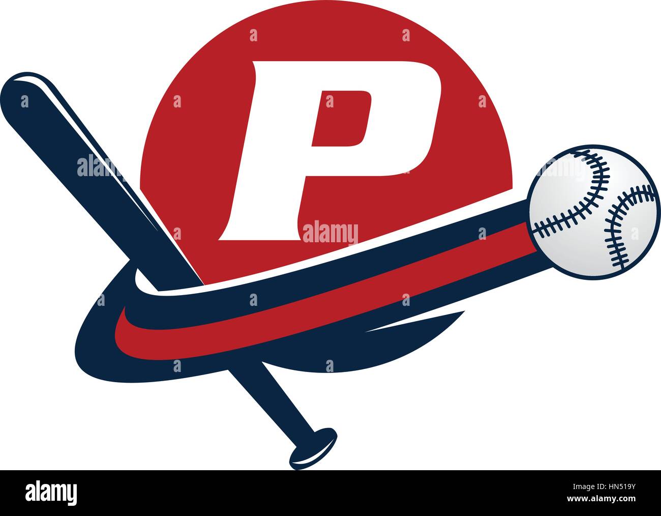 Base Ball Letter P Stock Vector Image & Art - Alamy