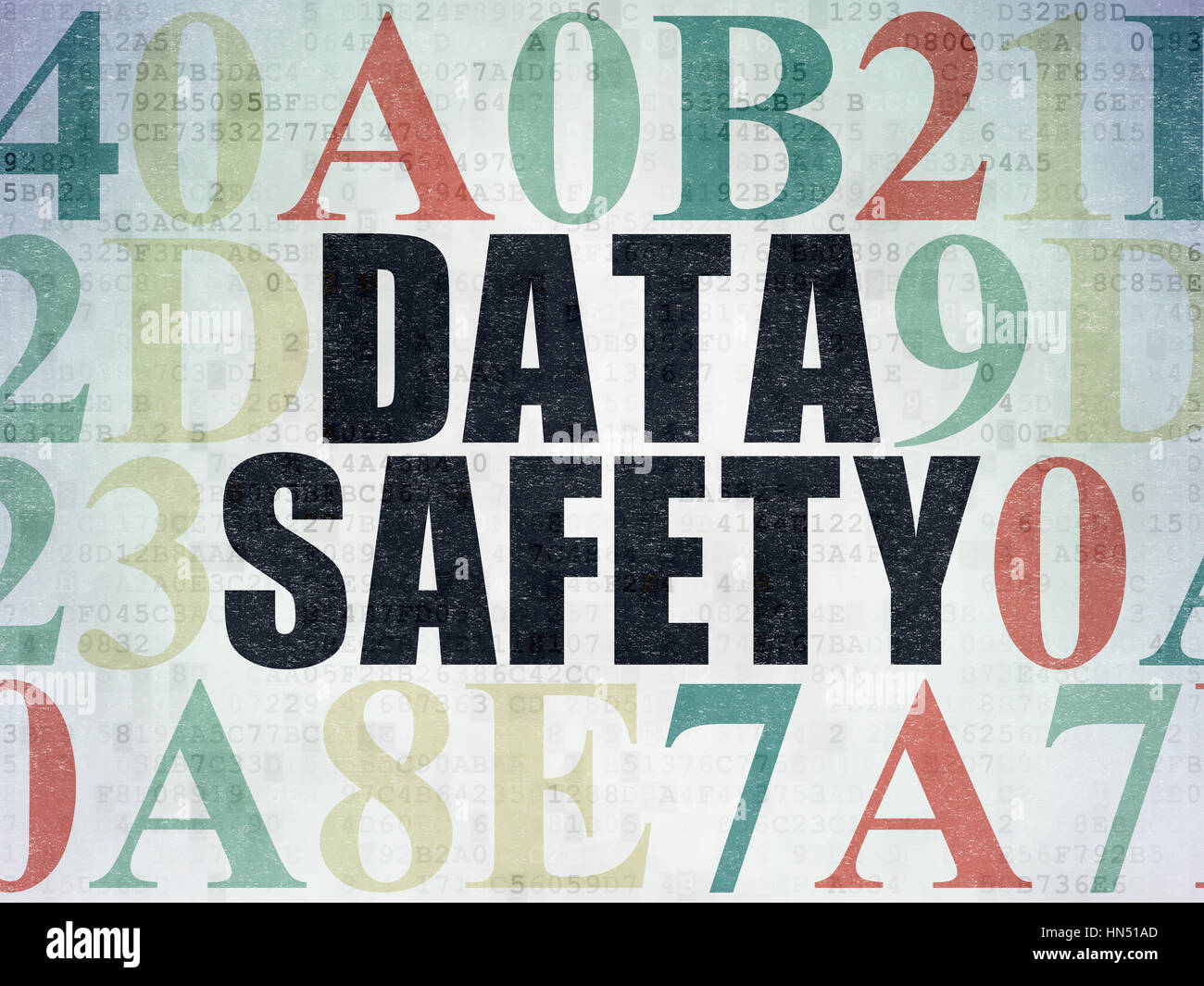 Information concept: Painted black text Data Safety on Digital Data ...