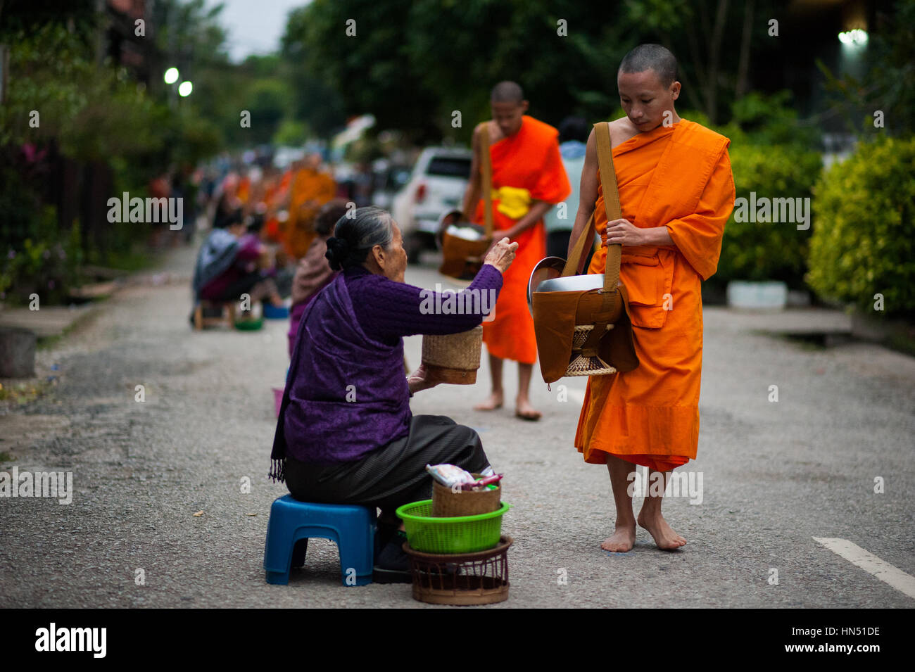 Monks With Food High Resolution Stock Photography and Images - Alamy