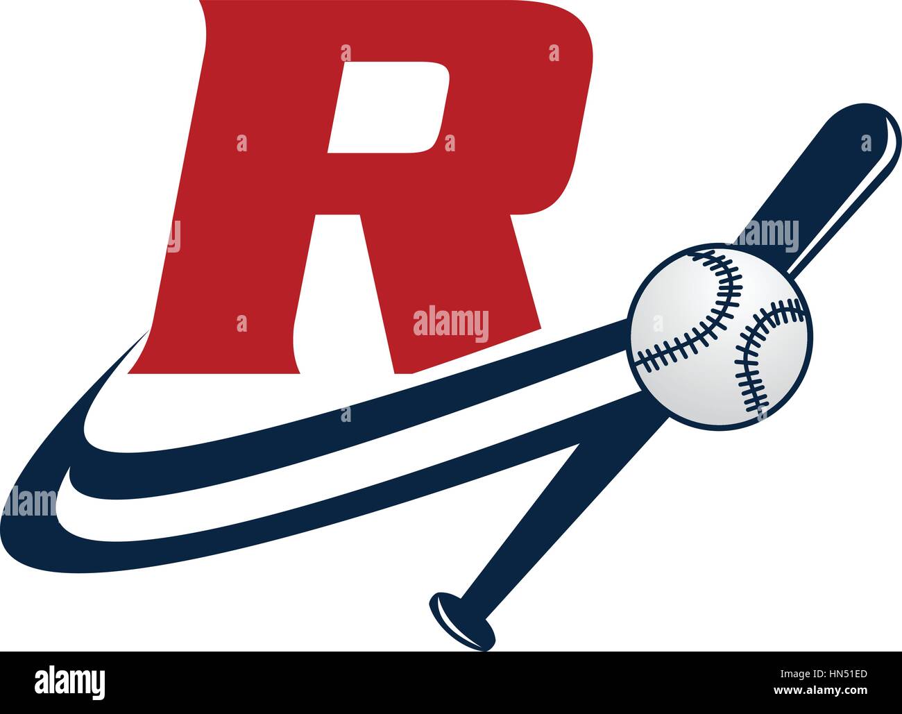 Base Ball Letter R Stock Vector Image & Art - Alamy