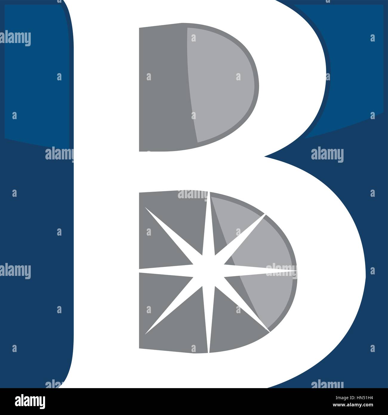 Star Swoosh Letter B Stock Vector Image & Art - Alamy
