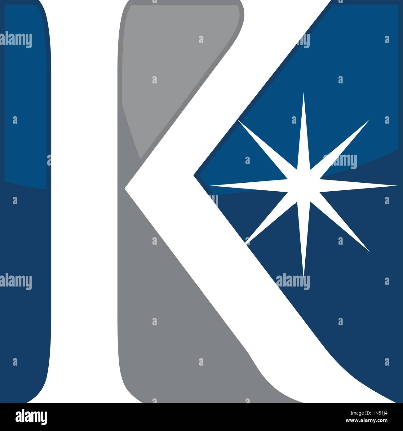 Star Swoosh Letter K Stock Vector Image & Art - Alamy