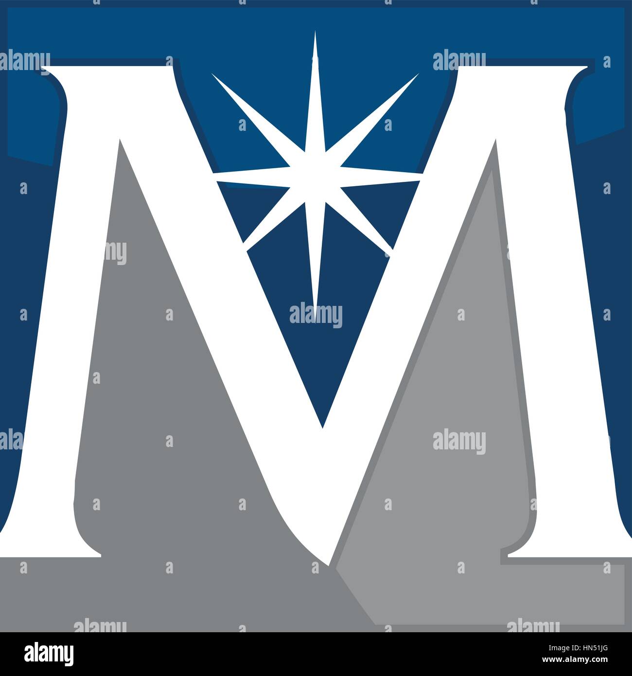 Star Swoosh Letter M Stock Vector Image & Art - Alamy