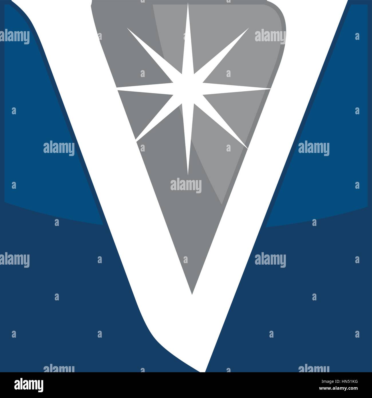 Star Swoosh Letter V Stock Vector Image & Art - Alamy