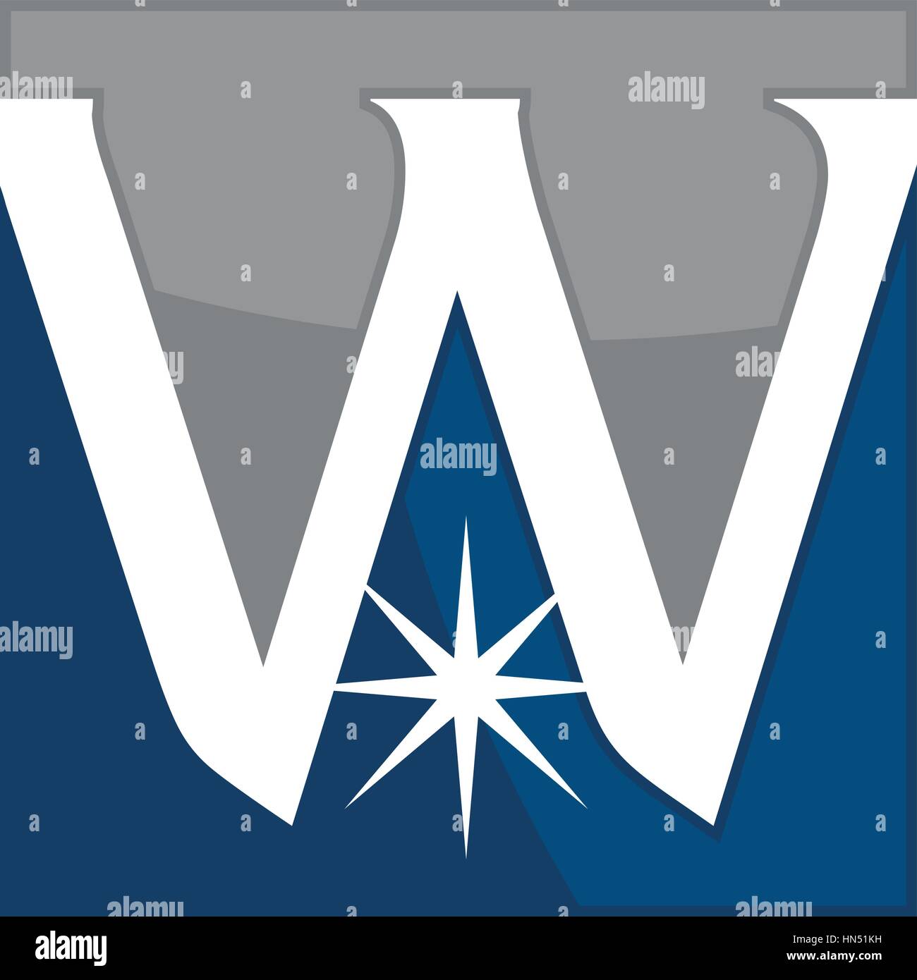 Star Swoosh Letter W Stock Vector Image & Art - Alamy