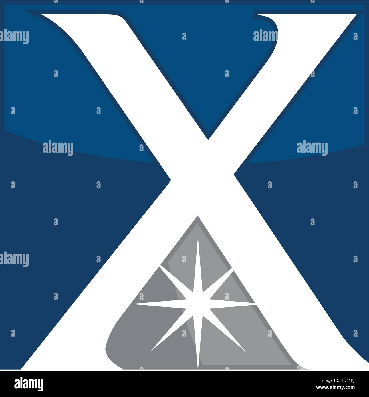 Star Swoosh Letter X Stock Vector Image & Art - Alamy