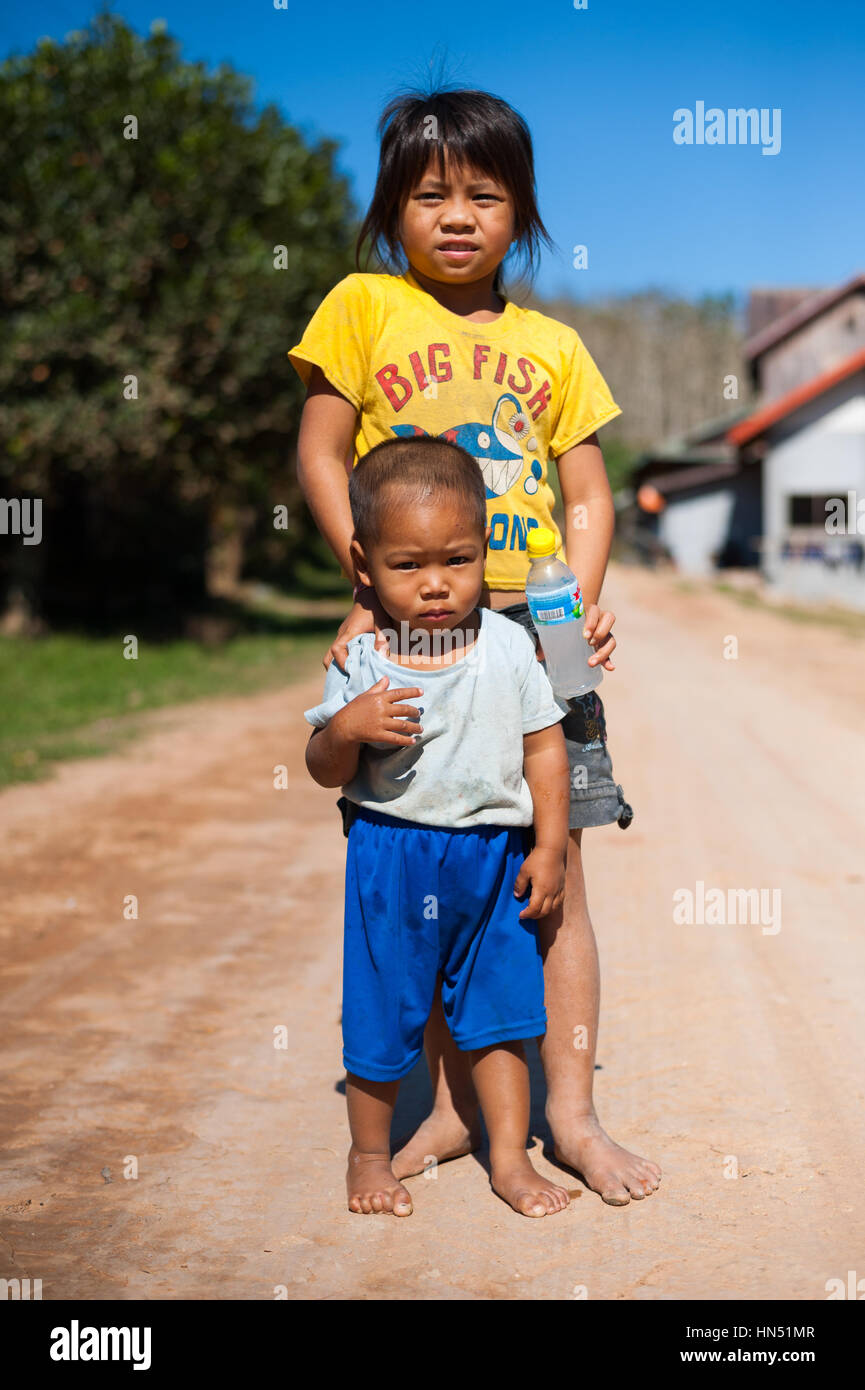 Always smiling and playful kids in Laos Stock Photo - Alamy
