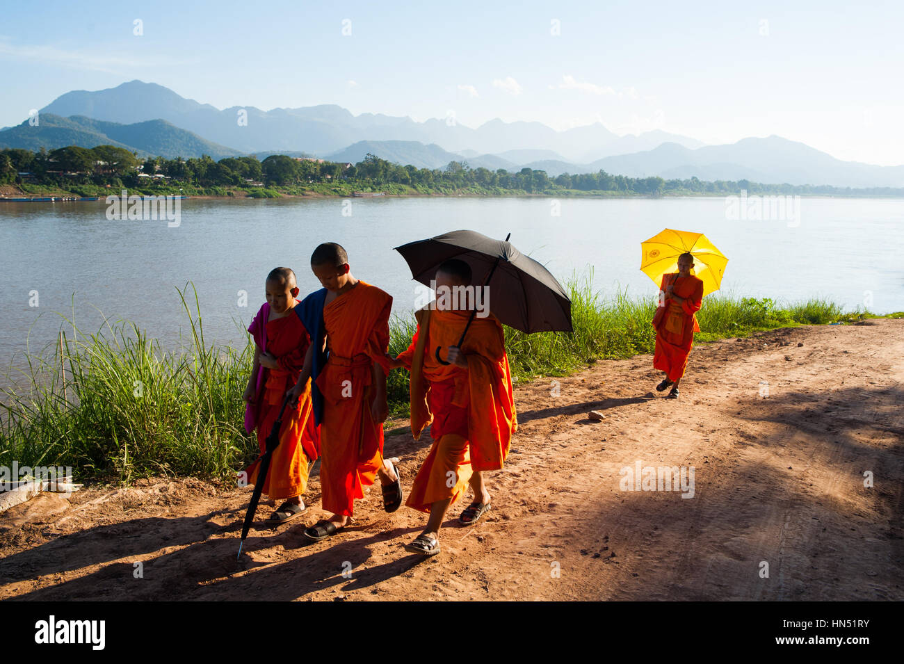 Young traveling monk hi-res stock photography and images - Alamy