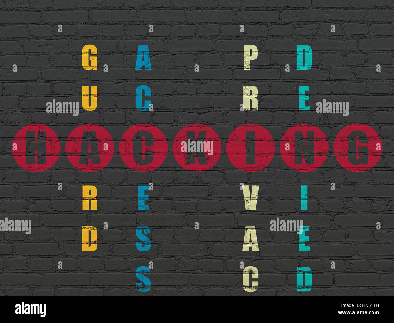 Safety concept: Painted red word Hacking in solving Crossword Puzzle ...