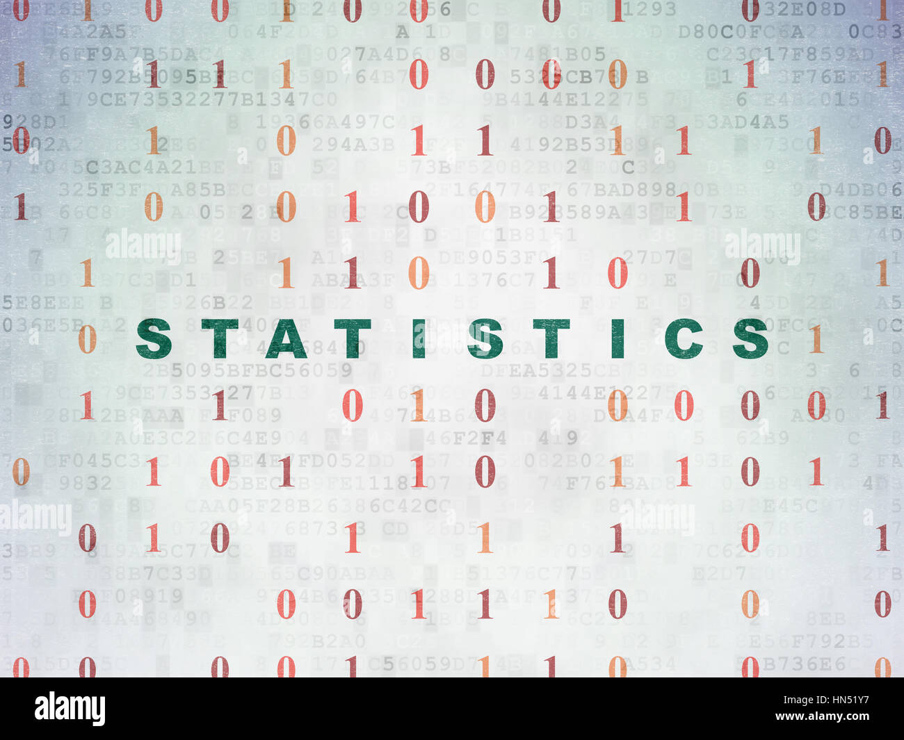 Business concept: Painted green text Statistics on Digital Data Paper ...