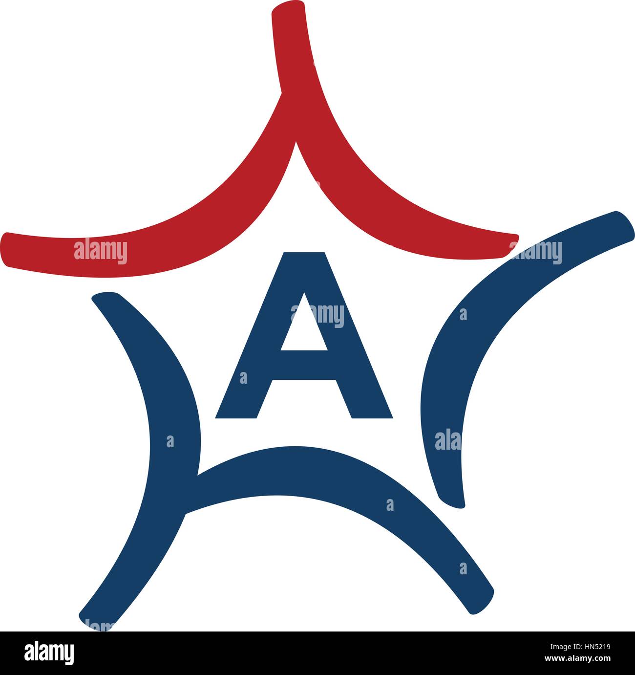 Star Letter A Stock Vector Image & Art - Alamy