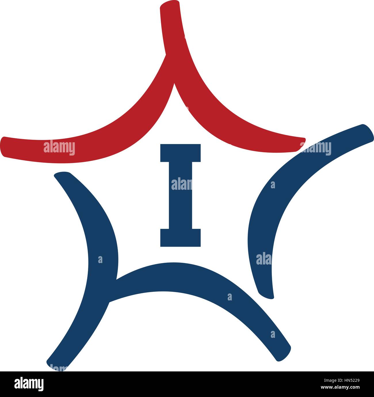 Star Letter I Stock Vector Image & Art - Alamy