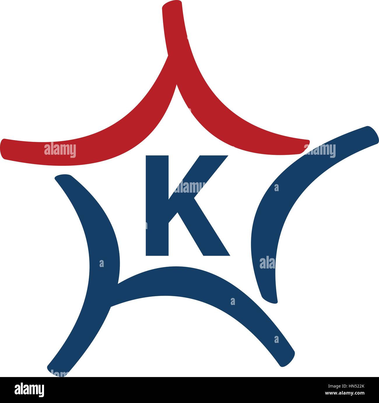 Star Letter K Stock Vector Image & Art - Alamy