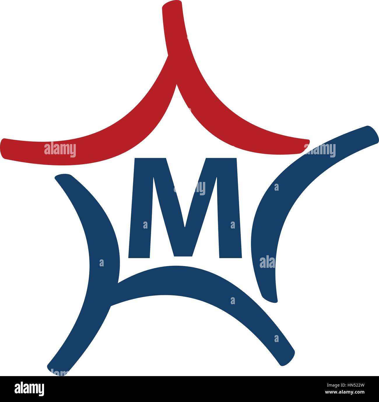 Star Letter M Stock Vector Image & Art - Alamy