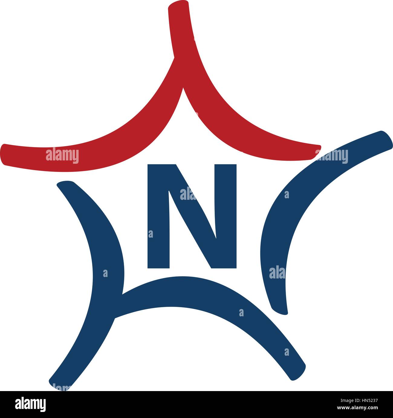 Star Letter N Stock Vector Image & Art - Alamy