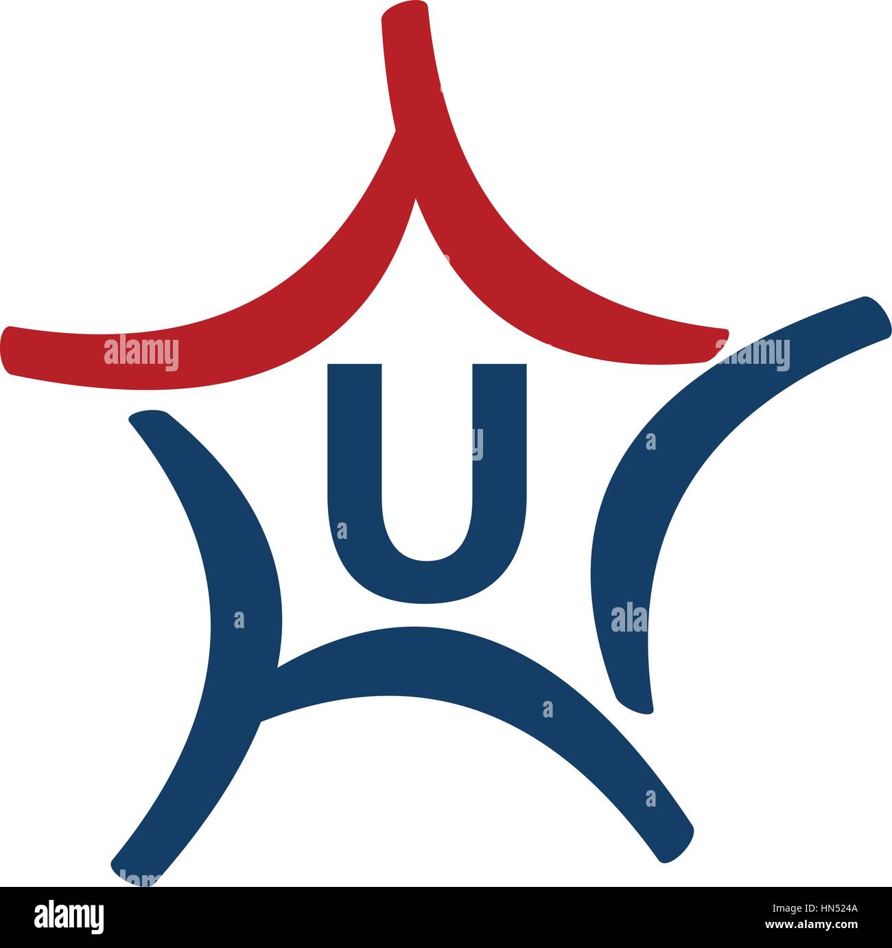 Star Letter U Stock Vector Image & Art - Alamy