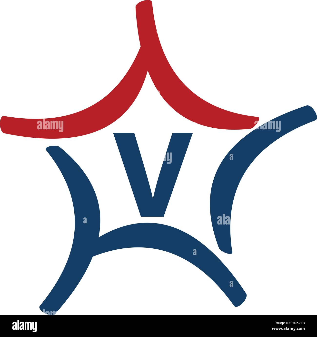 Star Letter V Stock Vector Image & Art - Alamy