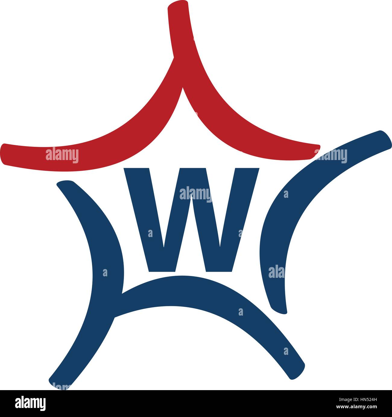 Star Letter W Stock Vector Image & Art - Alamy