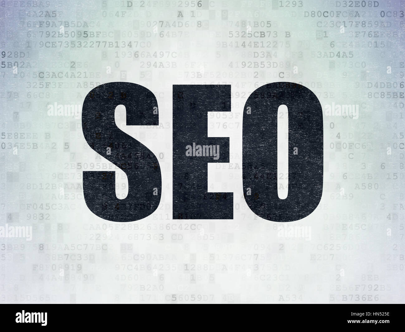 Web design concept: Painted black word SEO on Digital Data Paper ...